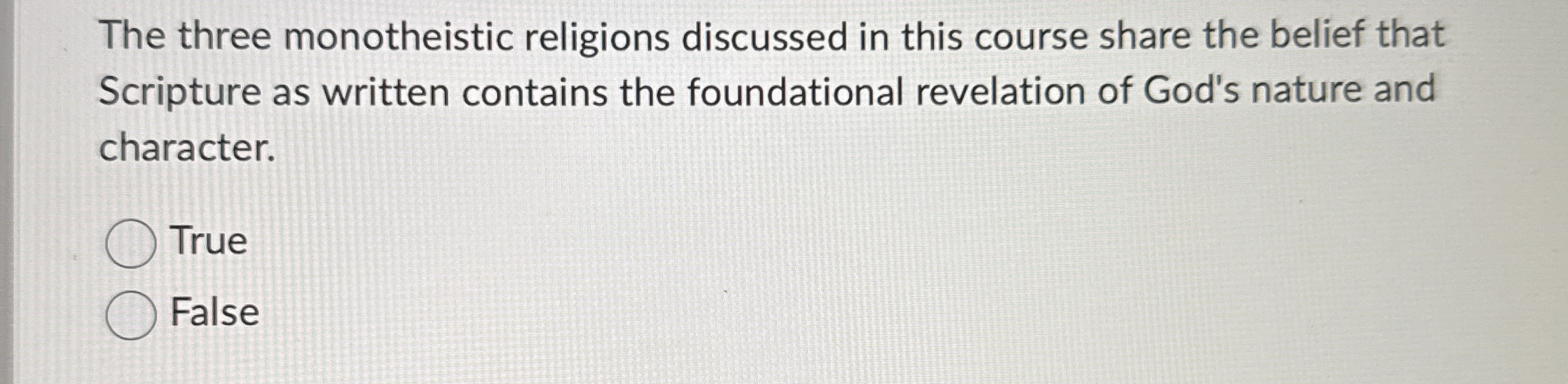 Solved The three monotheistic religions discussed in this | Chegg.com