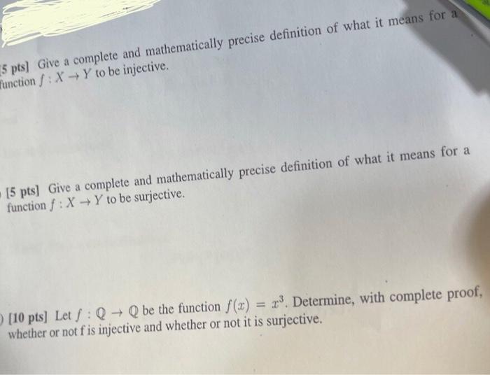 Solved 15 pts) Give a complete and mathematically precise | Chegg.com