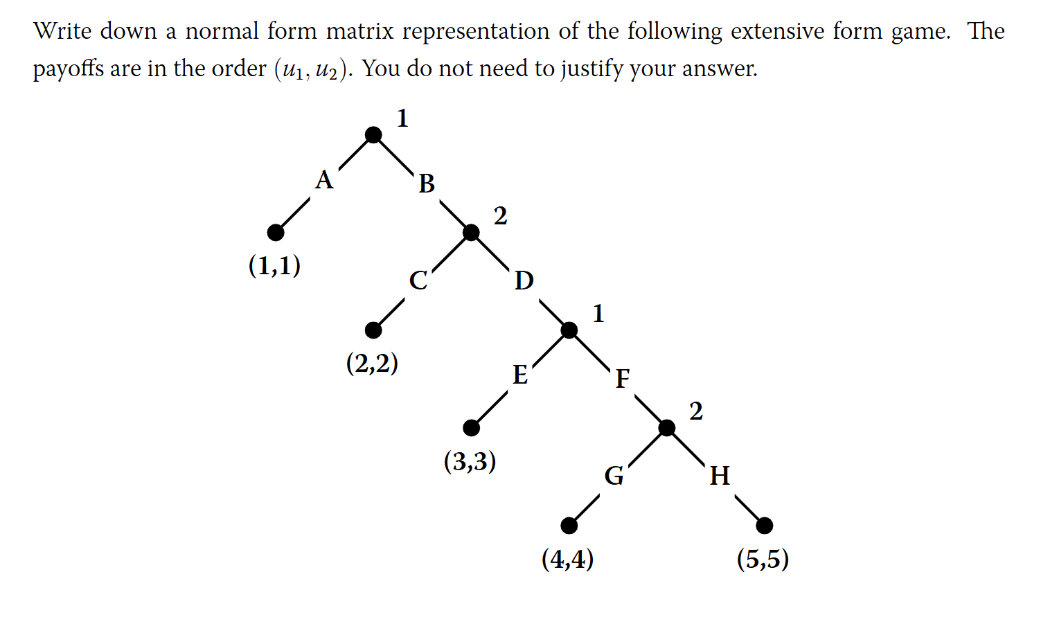Solved Write down a normal form matrix representation of the | Chegg.com