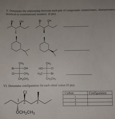 Solved V. ﻿Determine the relationship between each pair of | Chegg.com
