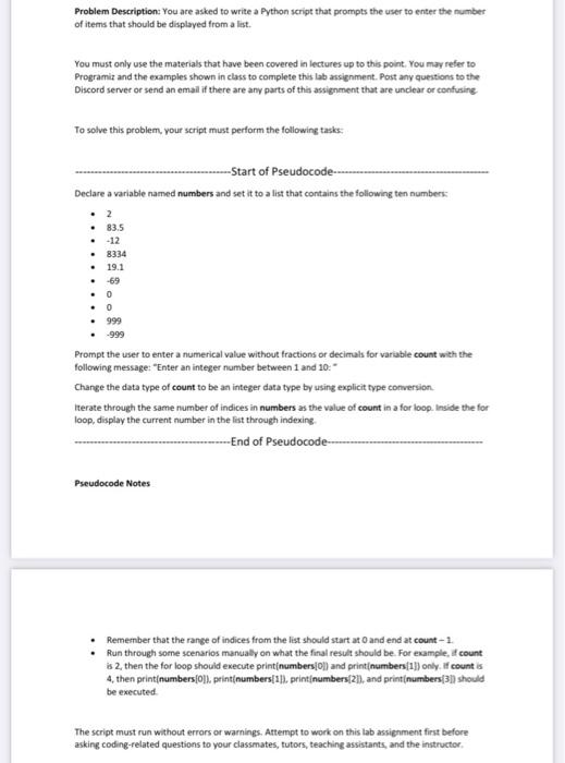 Solved Problem Description: You are asked to write a Python | Chegg.com