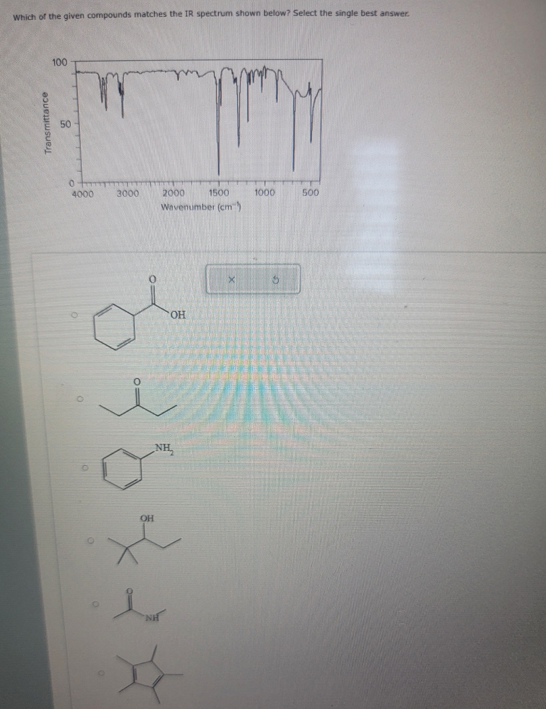 Solved Which of the given compounds matches the IR spectrum | Chegg.com