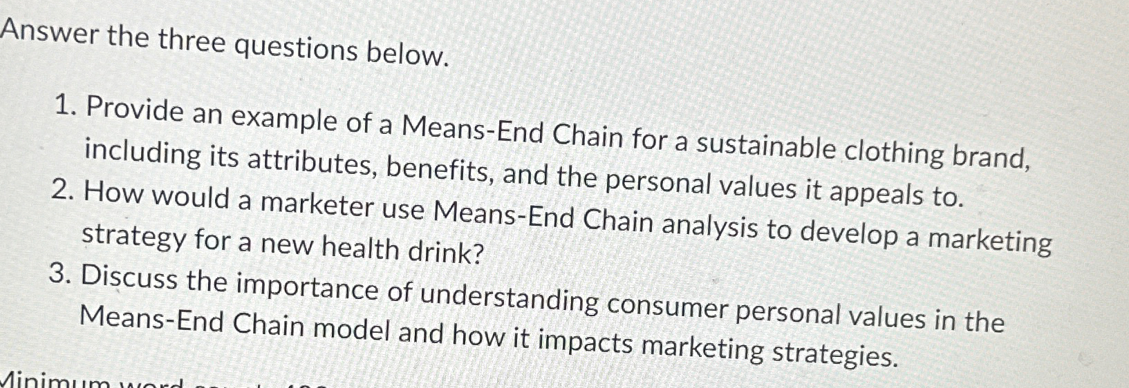 Solved Answer the three questions below.Provide an example | Chegg.com