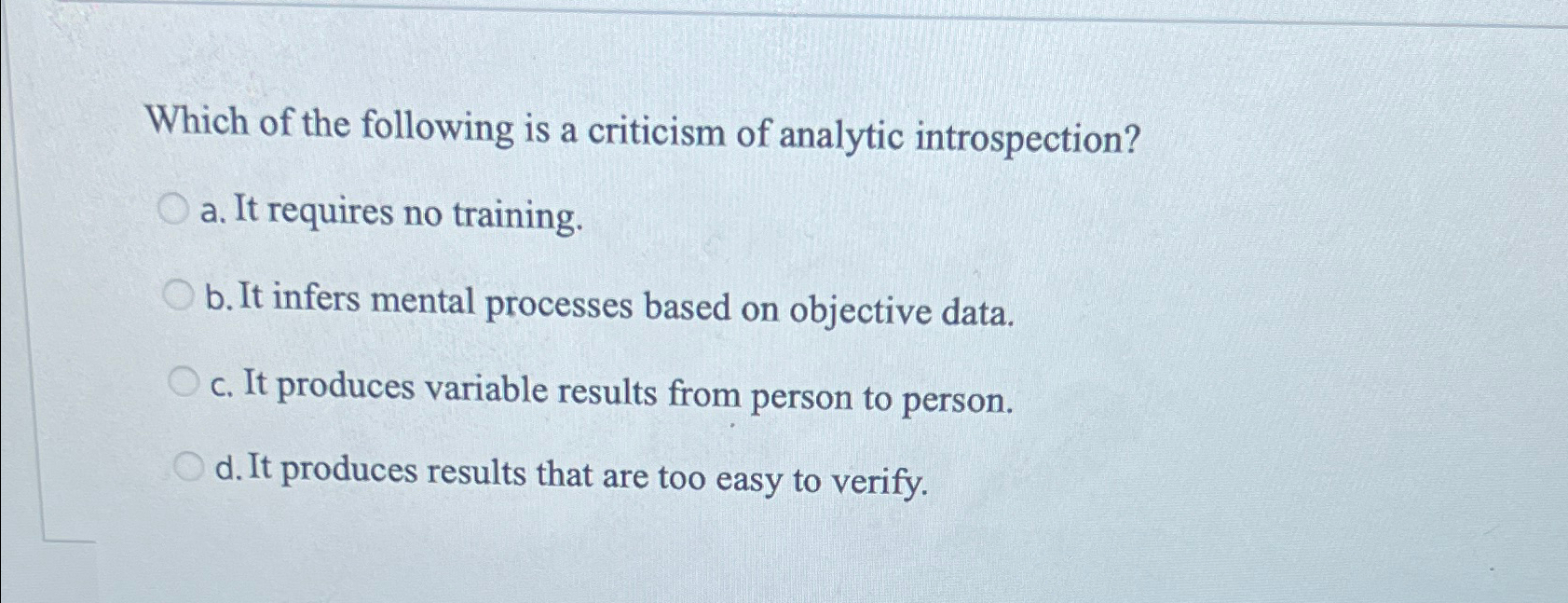 Solved Which of the following is a criticism of analytic | Chegg.com