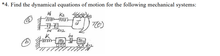 Solved Find the dynamical equations of motion for the | Chegg.com