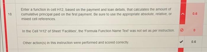 Solved the answer is NOT 17) G12= =SUM(D$12:D12) or =D1218) | Chegg.com
