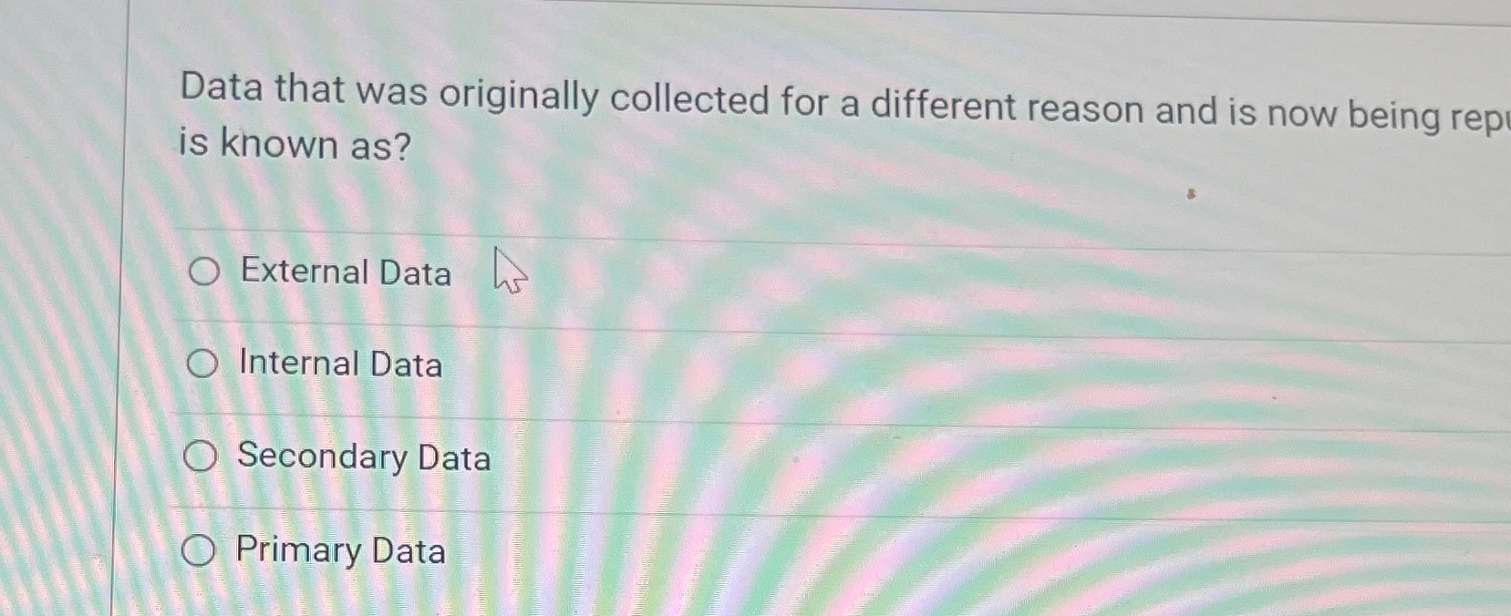 Solved Data that was originally collected for a different | Chegg.com