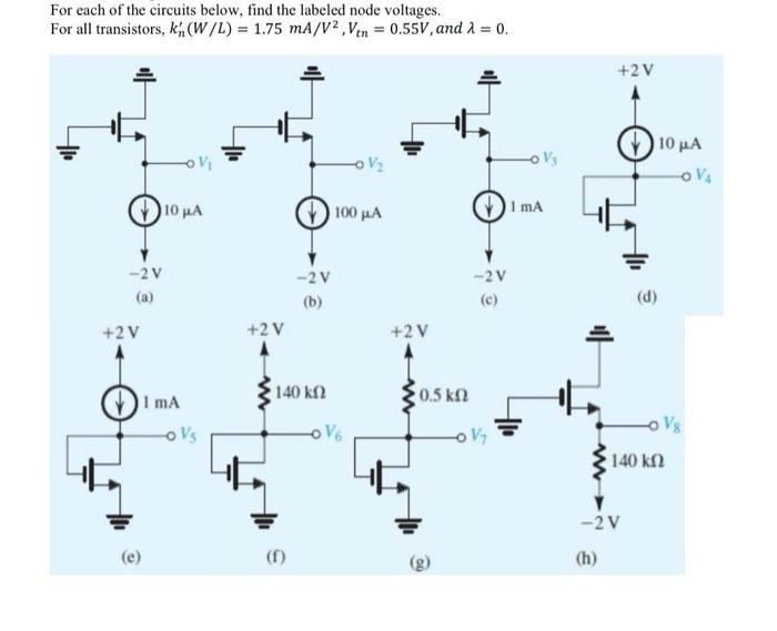 Solved For each of the circuits below, find the labeled node | Chegg.com