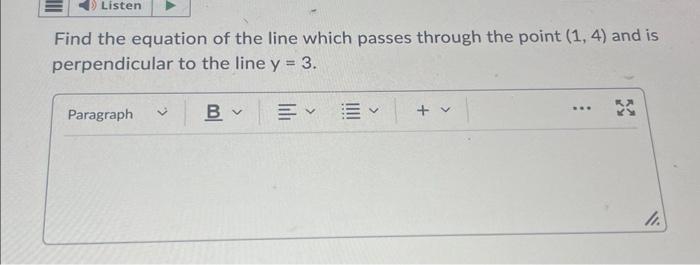 Solved Find the equation of the line which passes through | Chegg.com