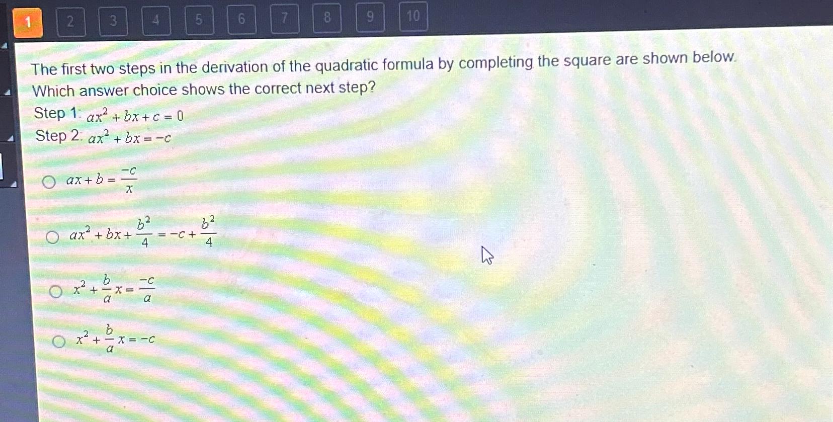 Solved 12345678910The first two steps in the derivation of | Chegg.com