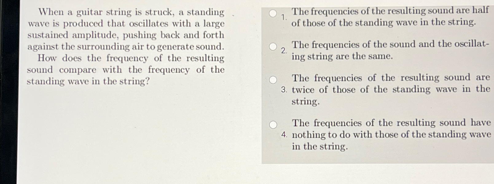 Solved When a guitar string is struck, a standing wave is | Chegg.com