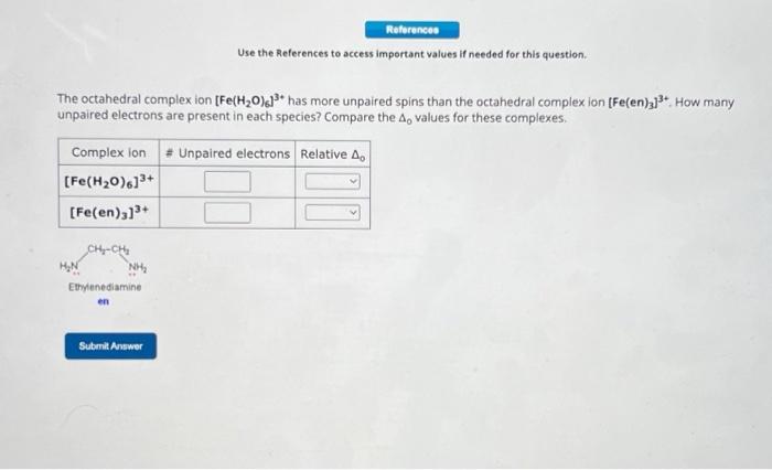 Solved The octahedral complex ion [Fe(H2O)6]3+ has more | Chegg.com