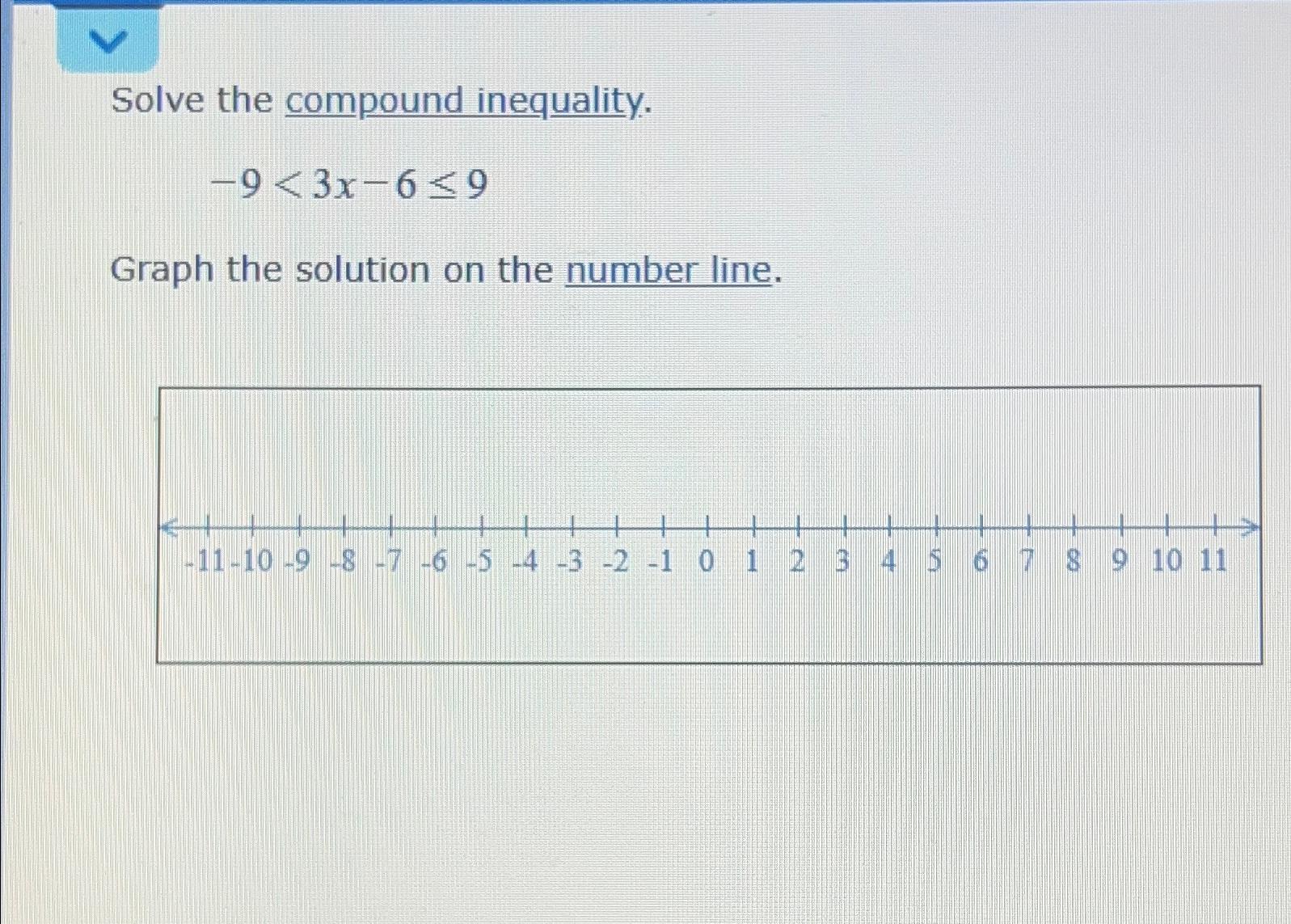 Solved Solve the compound inequality.-9