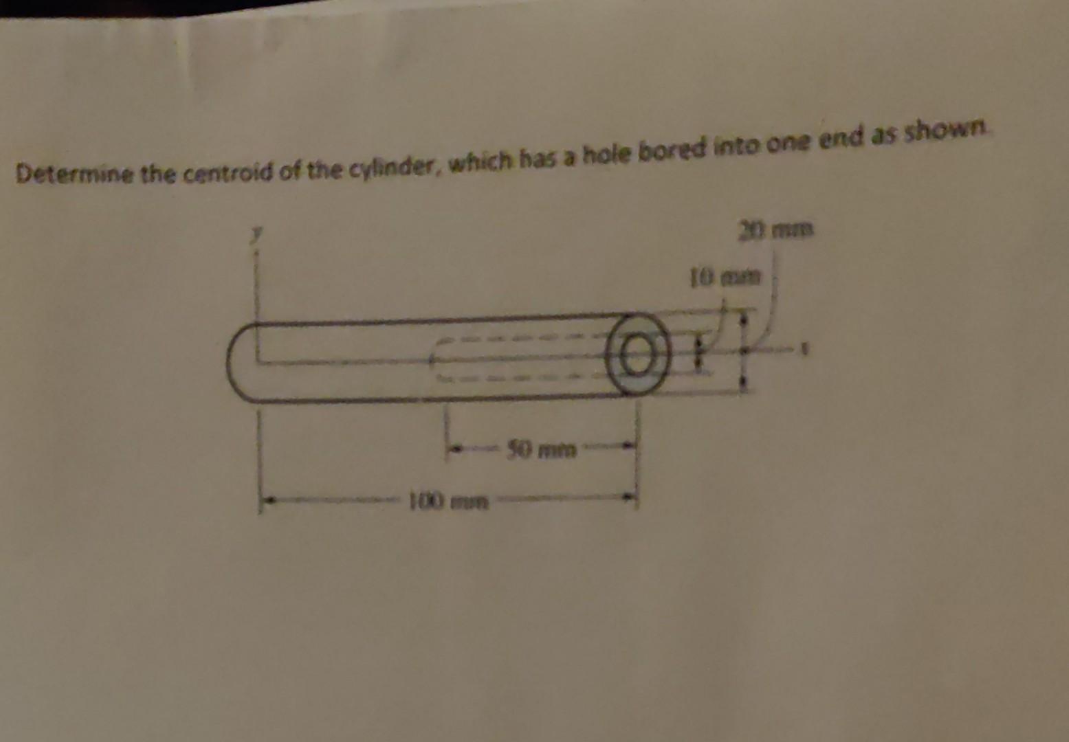 Solved Determine the centroid of the cylinder, which has a | Chegg.com