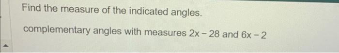 Solved Find The Measure Of The Indicated Angles
