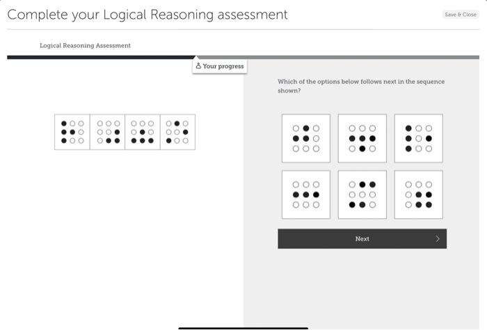 Solved Complete your Logical Reasoning assessment 8 Your | Chegg.com