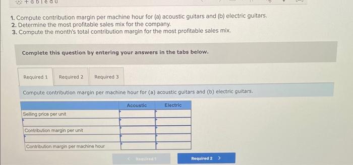 Solved Tableau DA 23-2: Exercise, Sales mix selection LO P3 | Chegg.com Solved Tableau DA 23-2: Exercise, Sales mix selection LO P3 | Chegg.com
