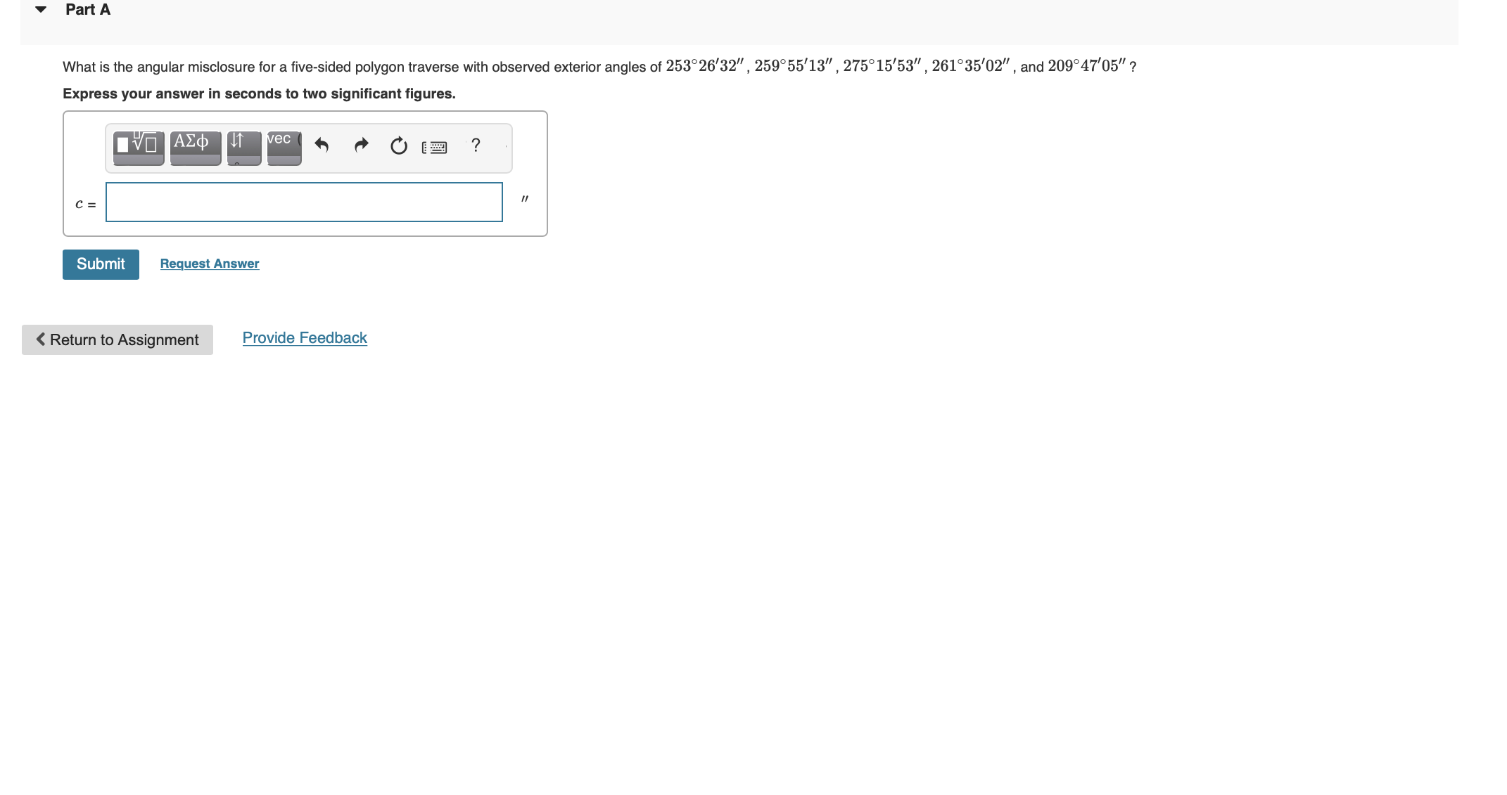 Solved What is the angular misclosure for a five-sided | Chegg.com