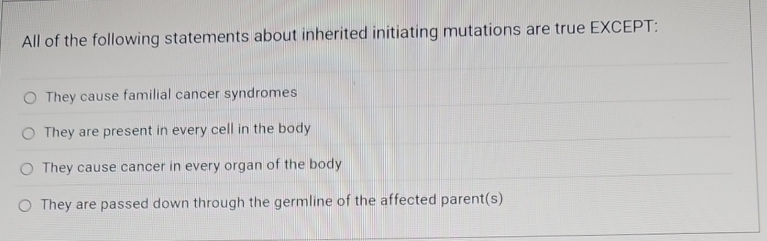 Solved All of the following statements about inherited | Chegg.com