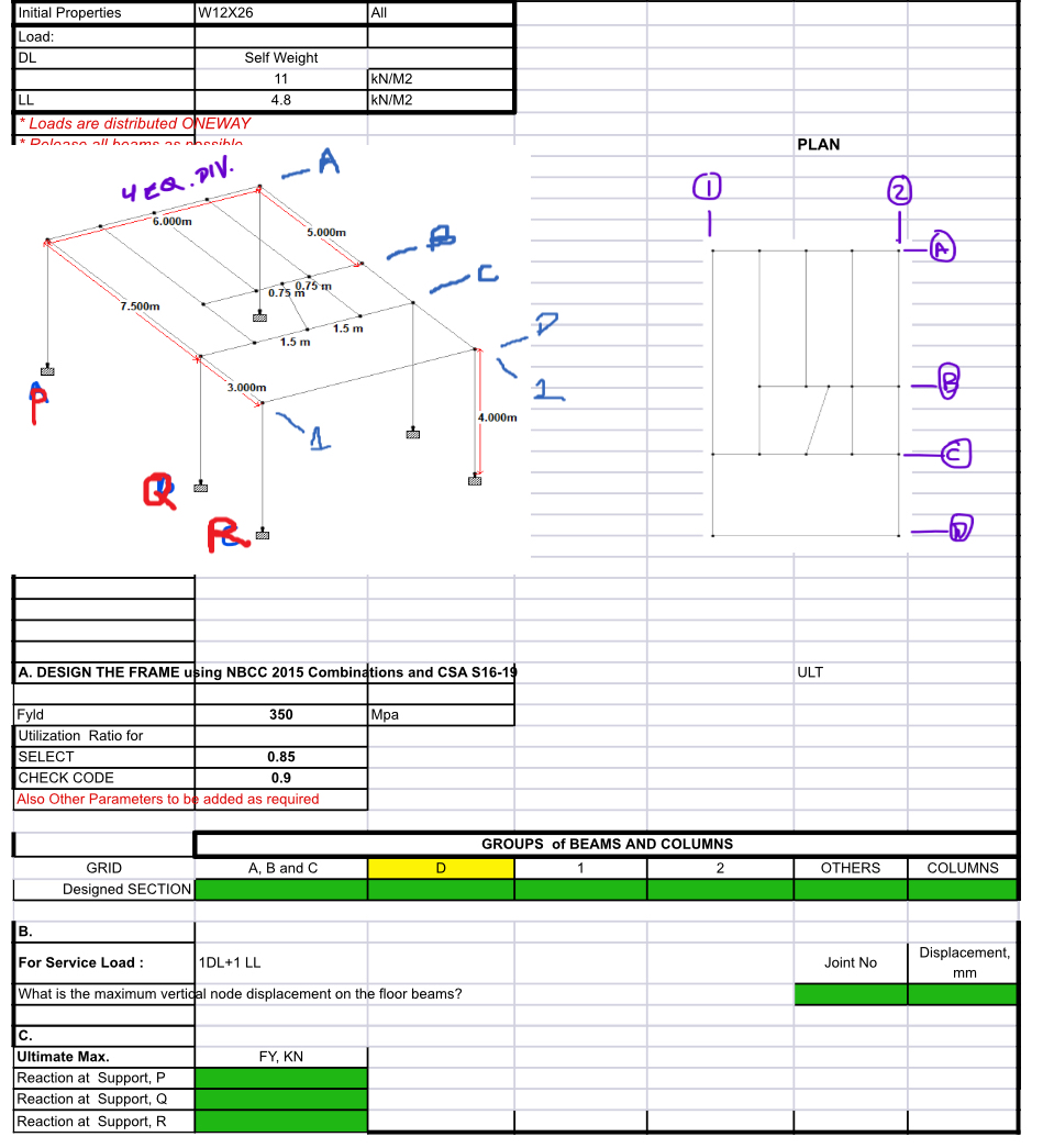 Solved Design the Frame using NBCC 2015contributions and CSA | Chegg.com