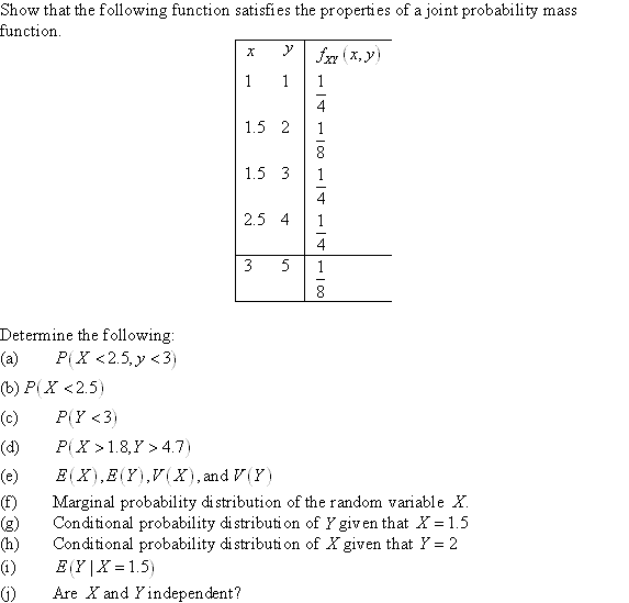Solved Show That The Following Function Satisfies The