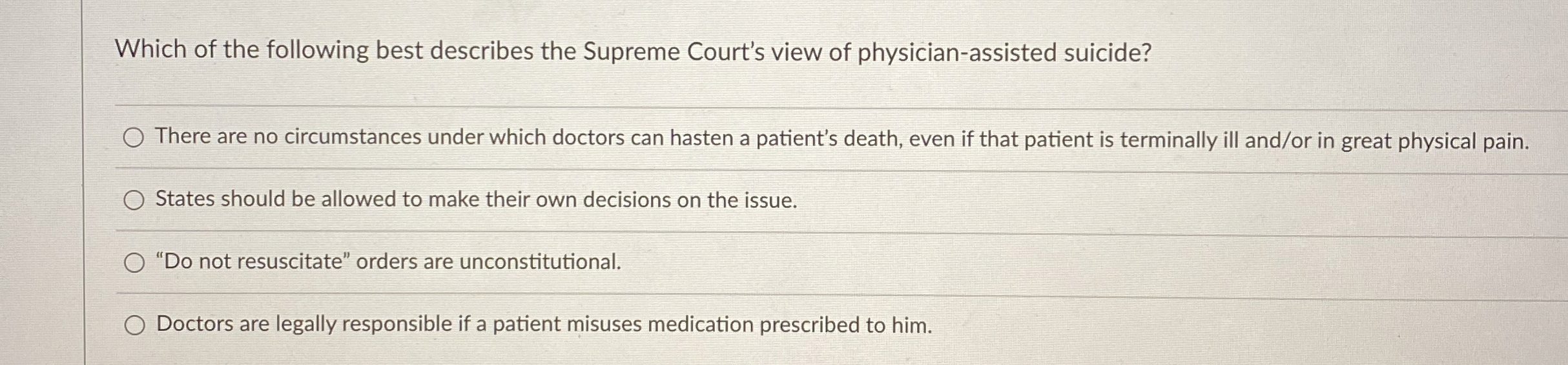 Solved Which of the following best describes the Supreme | Chegg.com