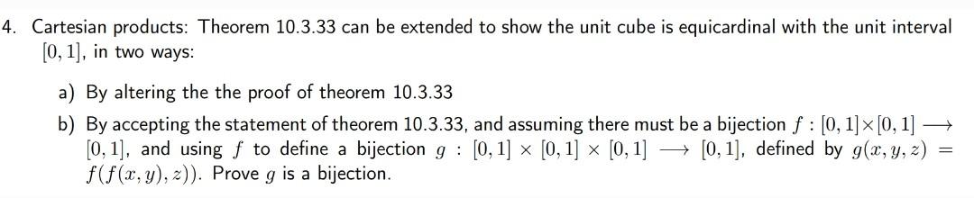 Solved 4. Cartesian products: Theorem 10.3.33 can be | Chegg.com