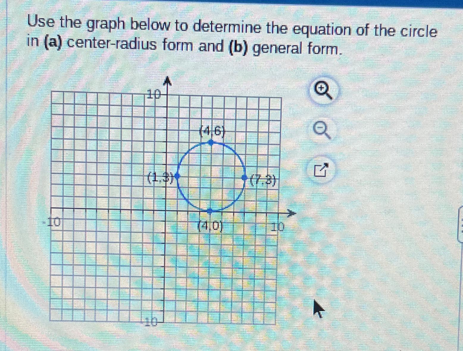Solved Use the graph below to determine the equation of the | Chegg.com