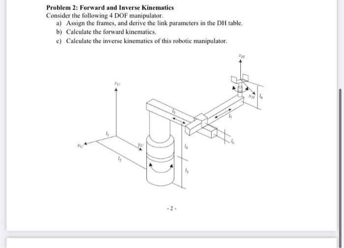 Solved Problem 2: Forward and Inverse Kinematics Consider | Chegg.com
