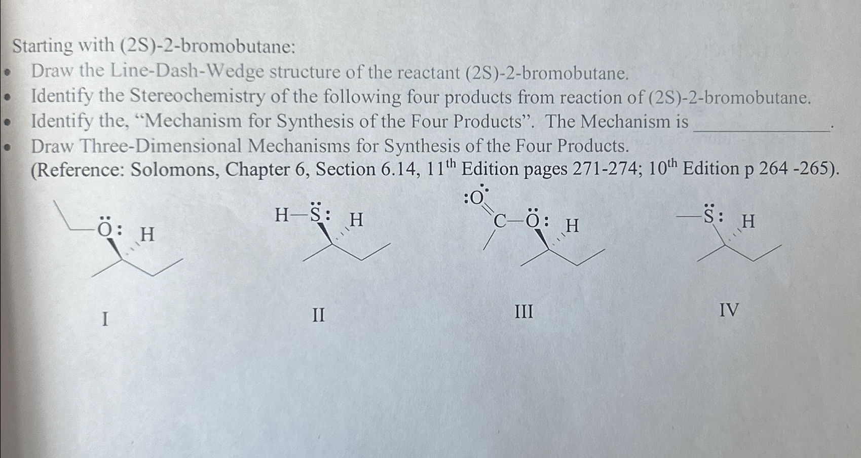 Solved Starting with (2S)-2-bromobutane:Draw the | Chegg.com