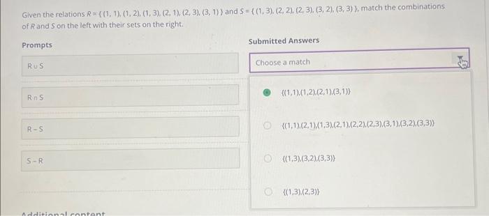 Solved Given the relations | Chegg.com