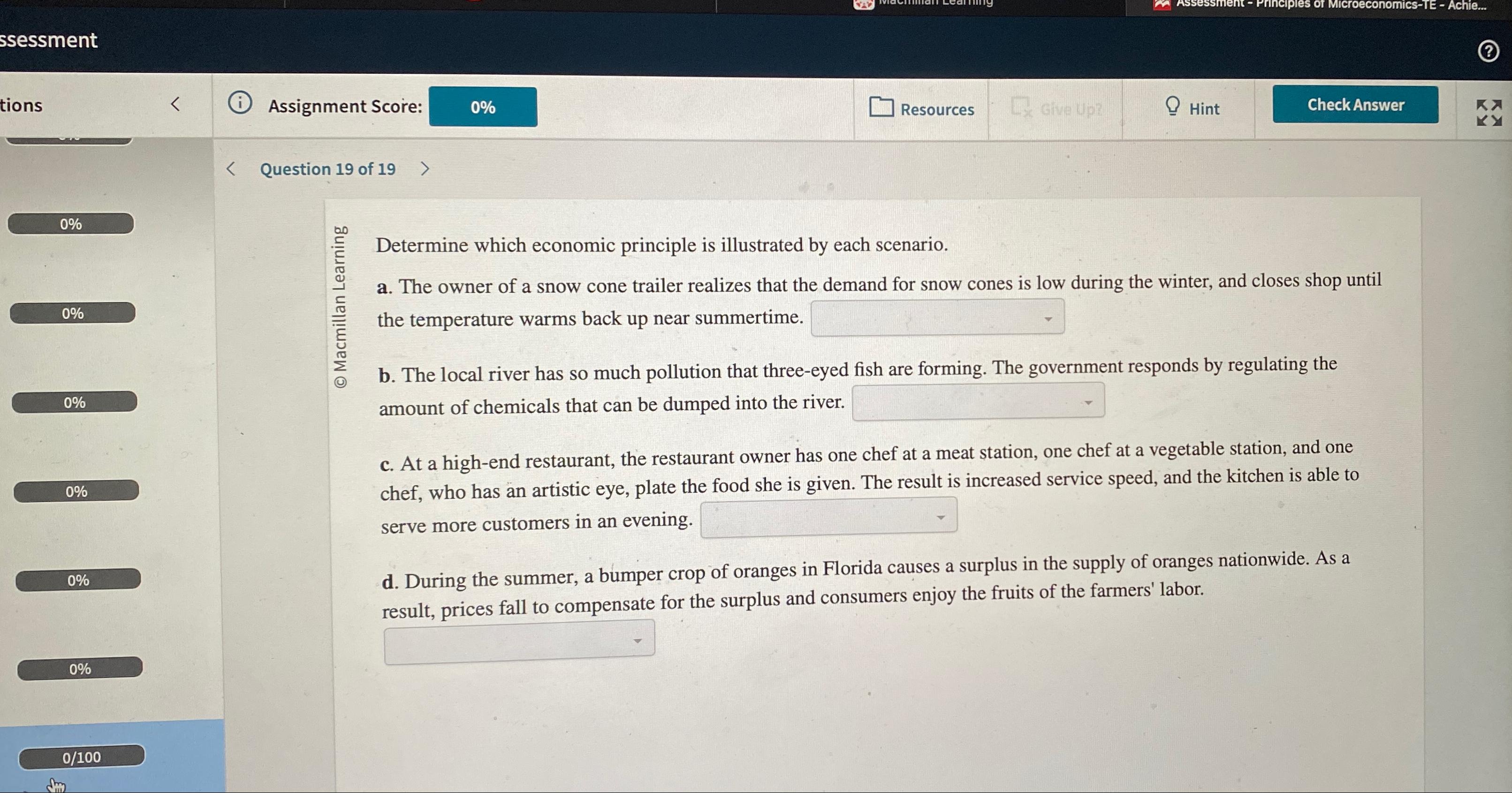 Solved Assignment Score:0%ResourcesHintQuestion 19 ﻿of | Chegg.com