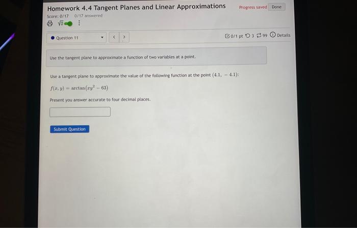 Solved Use the tangent plane to approximate a function of | Chegg.com