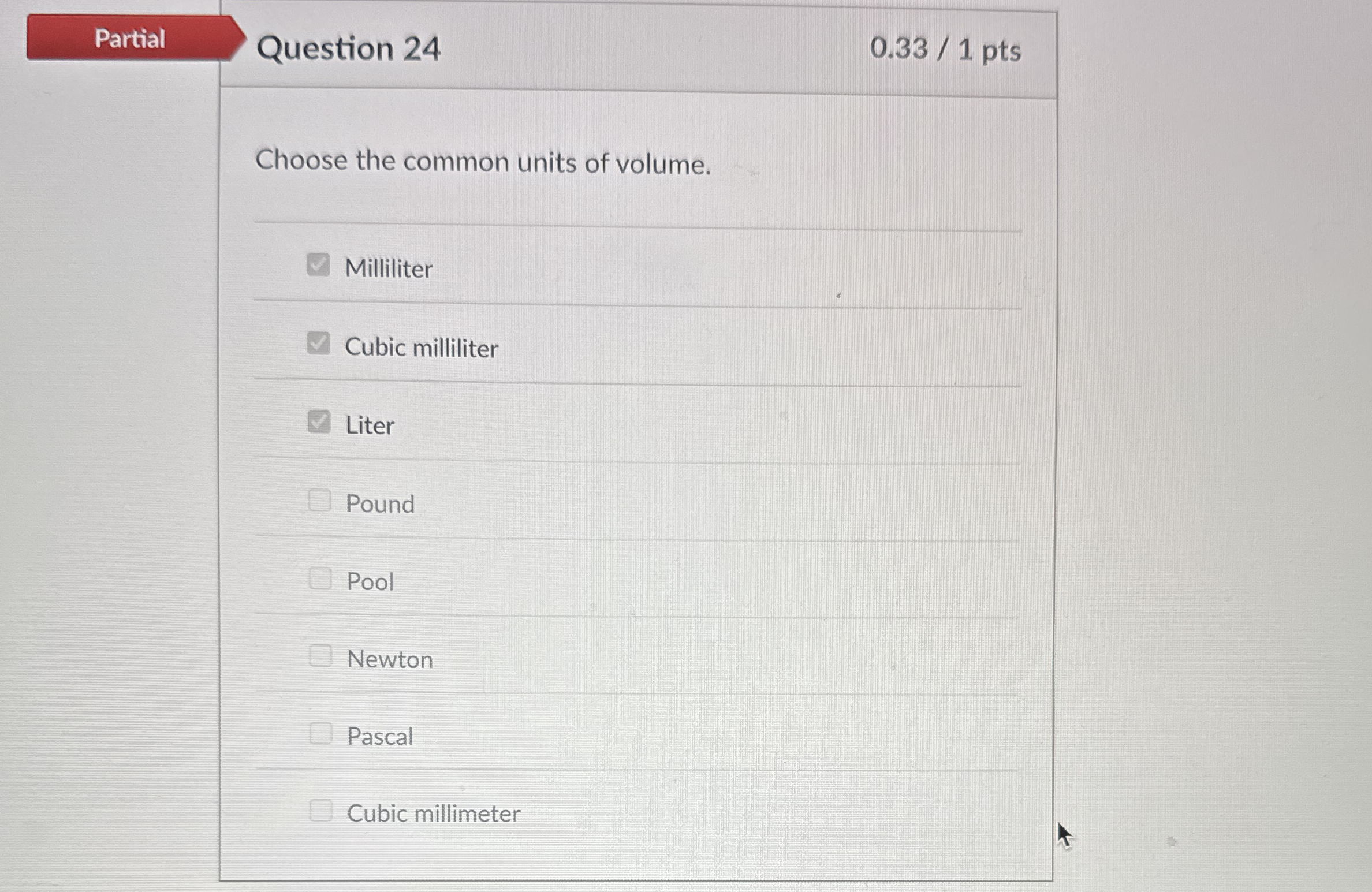 Solved Question 24Choose the common units of | Chegg.com