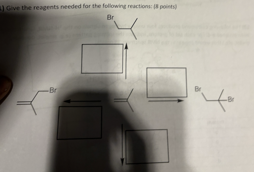 Solved Give the reagents needed for the following reactions | Chegg.com