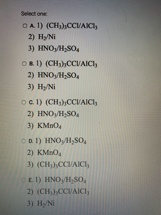 Solved in order to prepare p-tert-butylaniline from benzene, | Chegg.com
