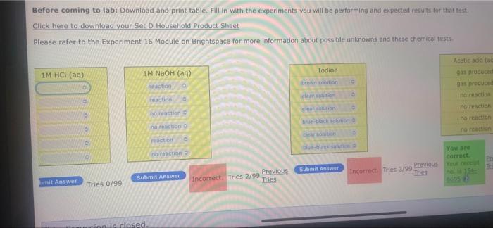 Solved Experiment 16 involves determining the identity of 6 | Chegg.com