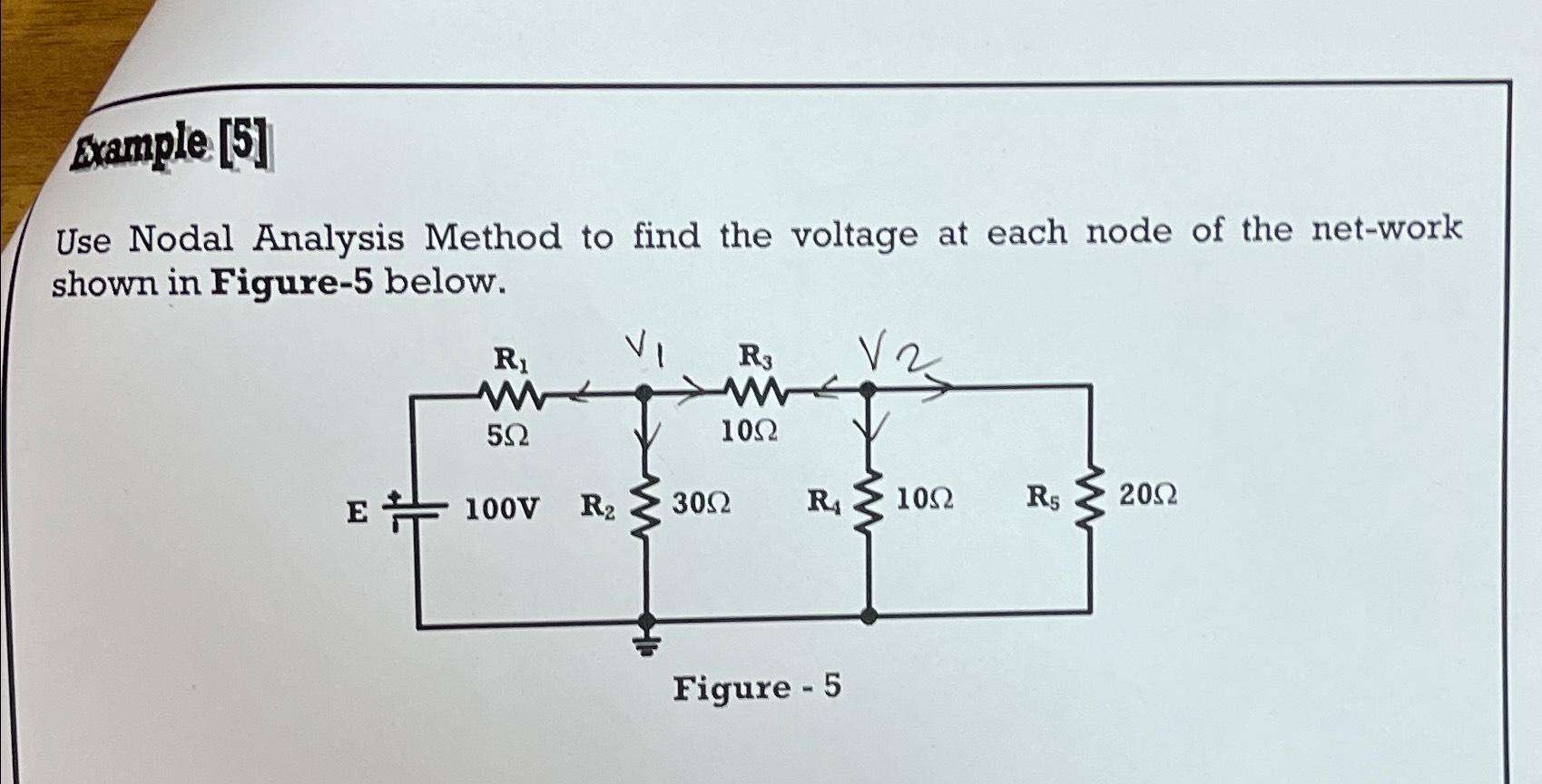 Solved Sxample [5]Use Nodal Analysis Method to find the | Chegg.com