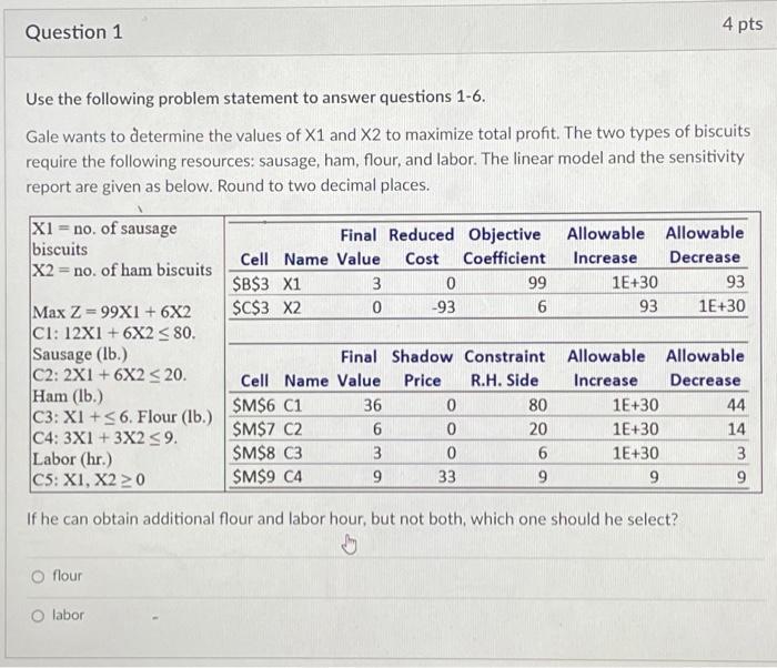 Solved Use the following problem statement to answer | Chegg.com