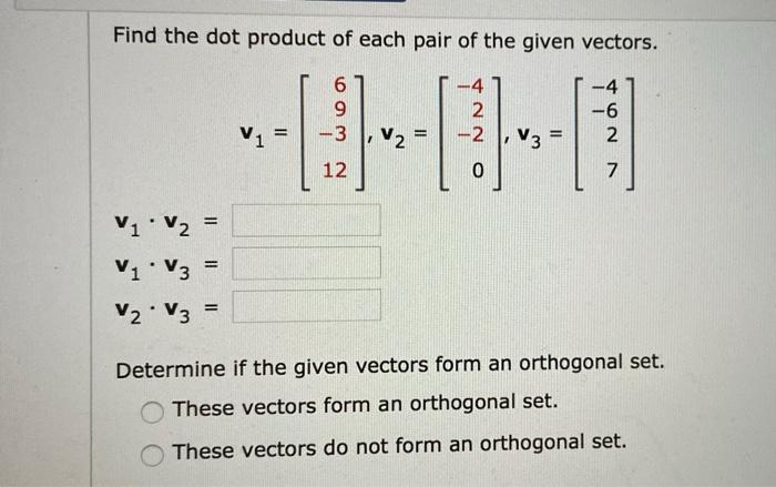 Solved Let W be the subspace spanned by the given vectors. | Chegg.com