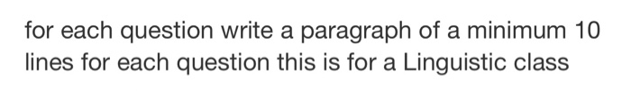 for each question write a paragraph of a minimum 10 | Chegg.com