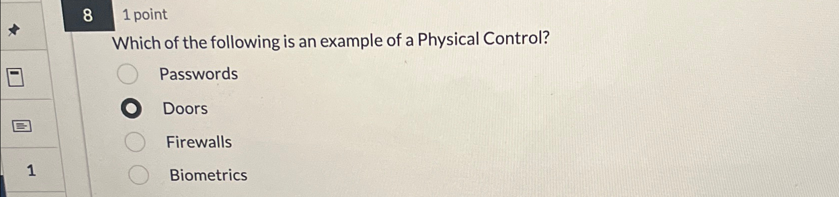 Solved 81 ﻿pointWhich of the following is an example of a | Chegg.com