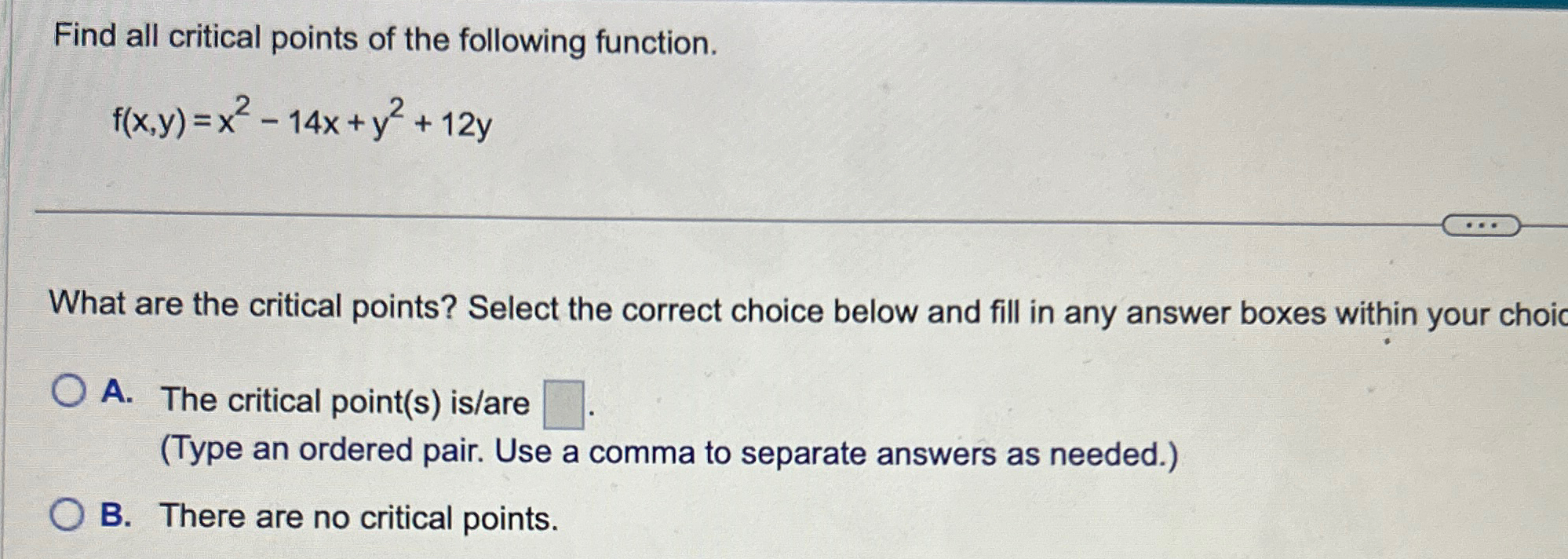 Solved Find all critical points of the following | Chegg.com