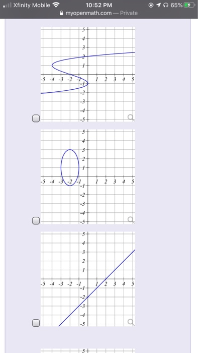 Solved Select all of the following graphs which represent y | Chegg.com