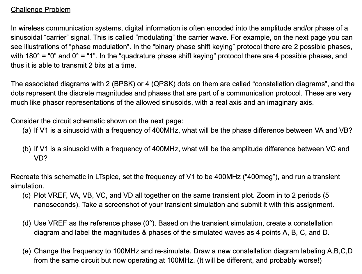 Challenge Problem In wireless communication systems, | Chegg.com