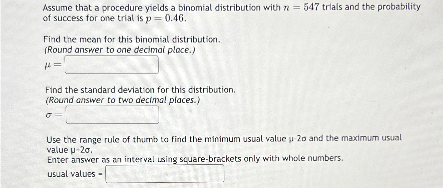 Solved Assume that a procedure yields a binomial | Chegg.com