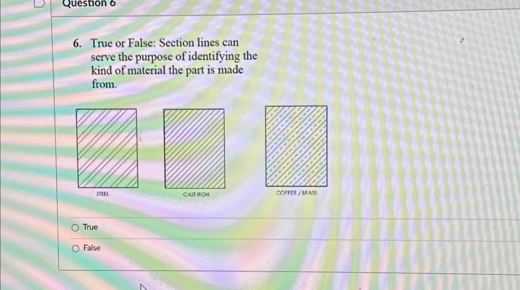 Solved True or False: Section lines can serve the purpose of | Chegg.com