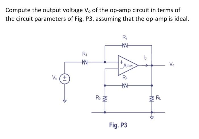 Solved Compute the output voltage V0 of the op-amp circuit | Chegg.com