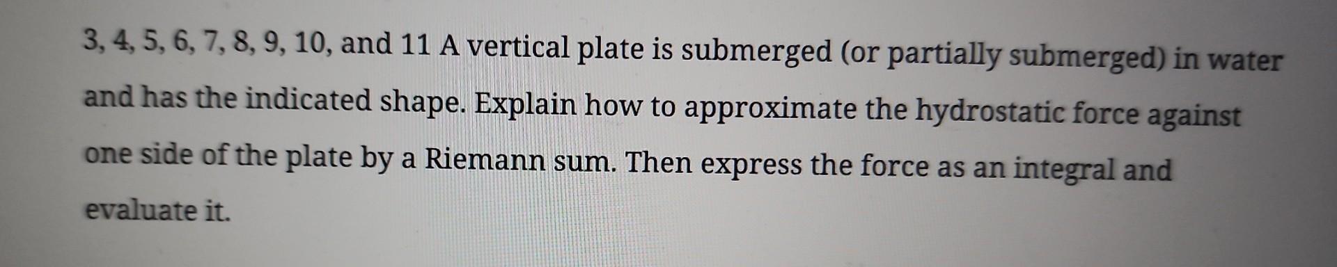 Solved 3,4,5,6,7,8,9,10, and 11 A vertical plate is | Chegg.com