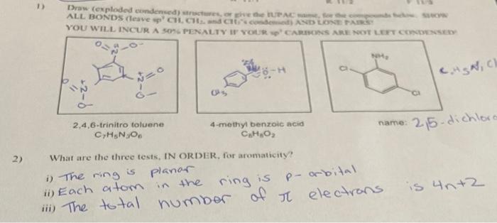 Solved 4-methyl benzoic acid name: 2,5 -dichlor 2) What are | Chegg.com